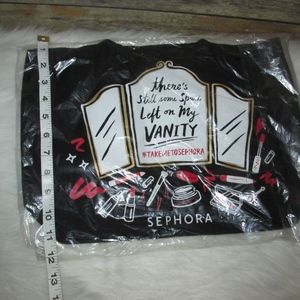 Sephora | Bags | Sephora Vanity Cosmetic Makeup Print Black Tote | Poshmark